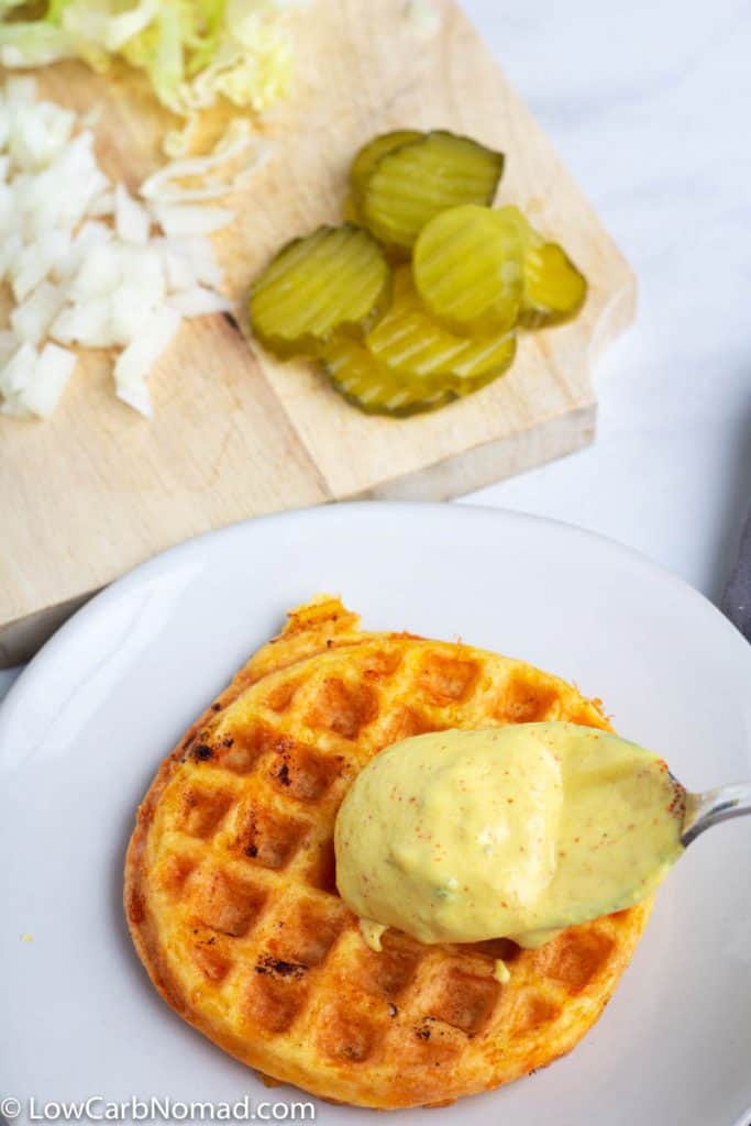 Keto Big Mac Chaffle Burger Recipe • Low Carb Nomad
