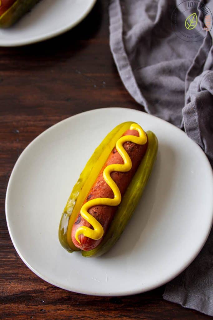 Hot Dogs with Pickle Keto Hot Dog Bun • Low Carb Nomad