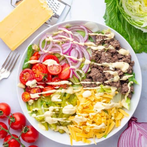 Big Mac Salad - Cheeseburger Salad Recipe • Low Carb Nomad