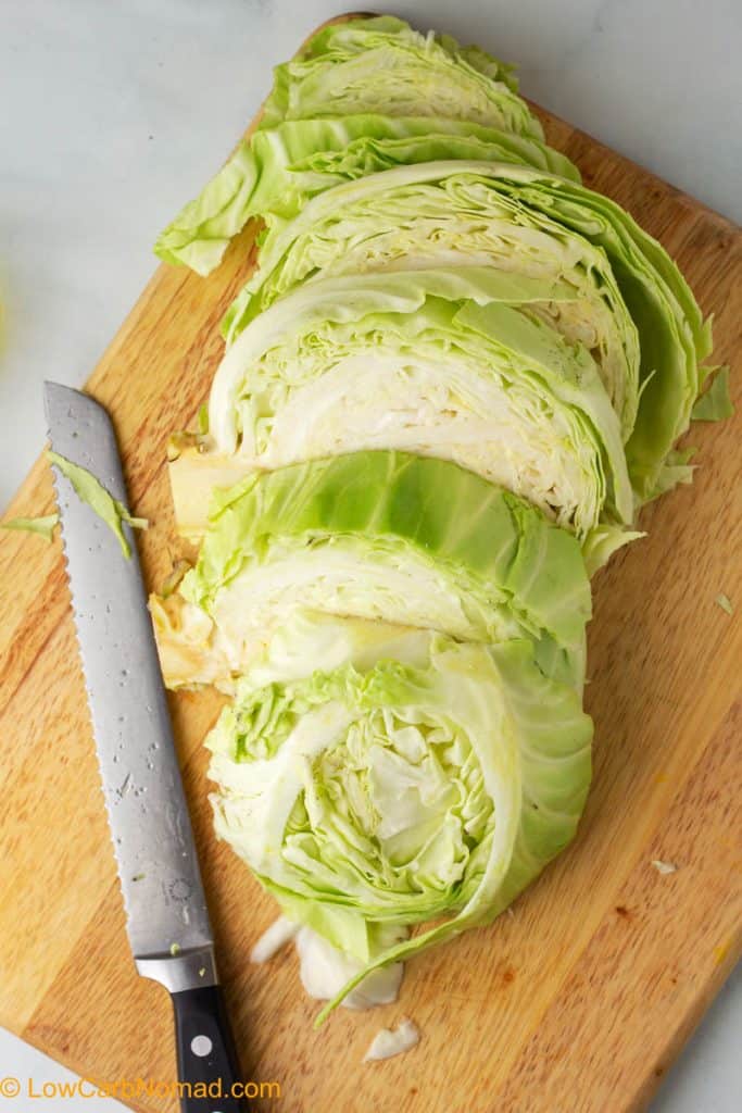Garlic Roasted Cabbage Steaks • Low Carb Nomad