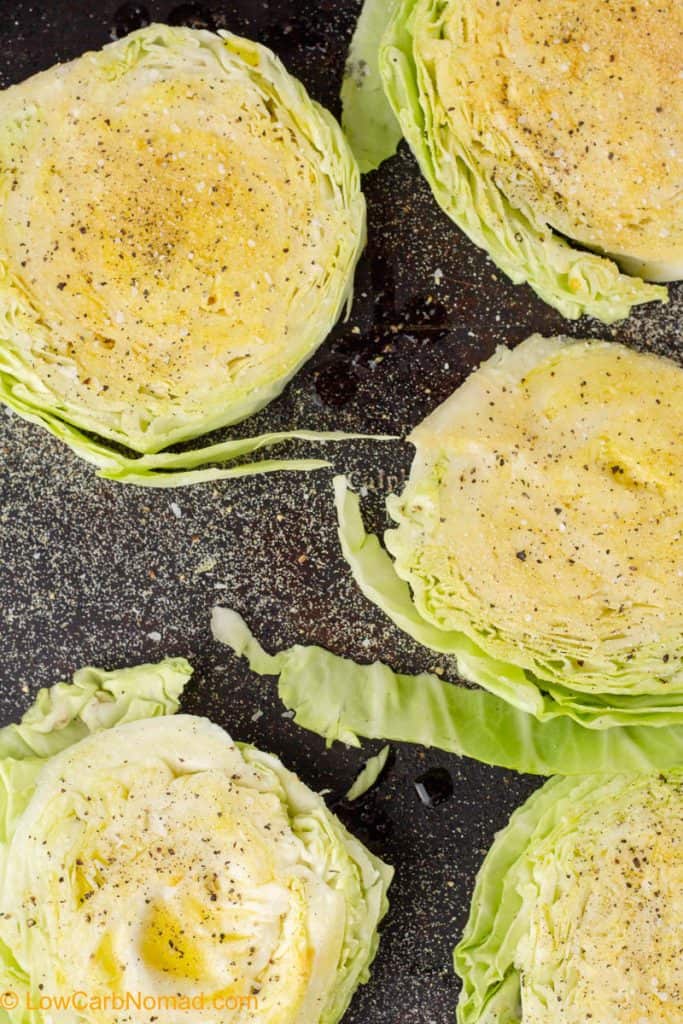 Garlic Roasted Cabbage Steaks • Low Carb Nomad
