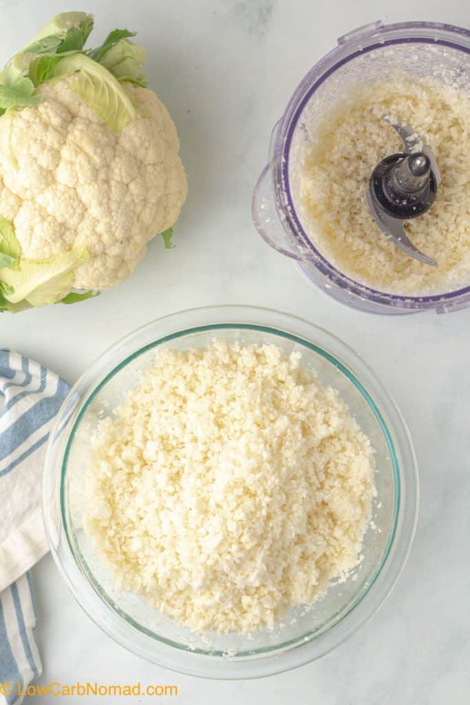 How to Make Cauliflower Rice - Step By Step directions • Low Carb Nomad