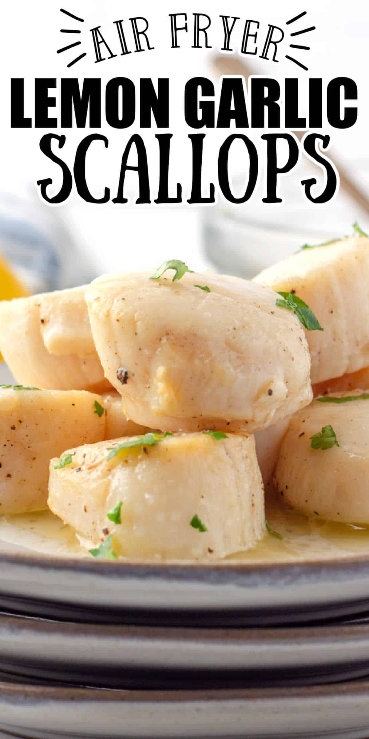 Air Fried Lemon Garlic Scallops • Low Carb Nomad