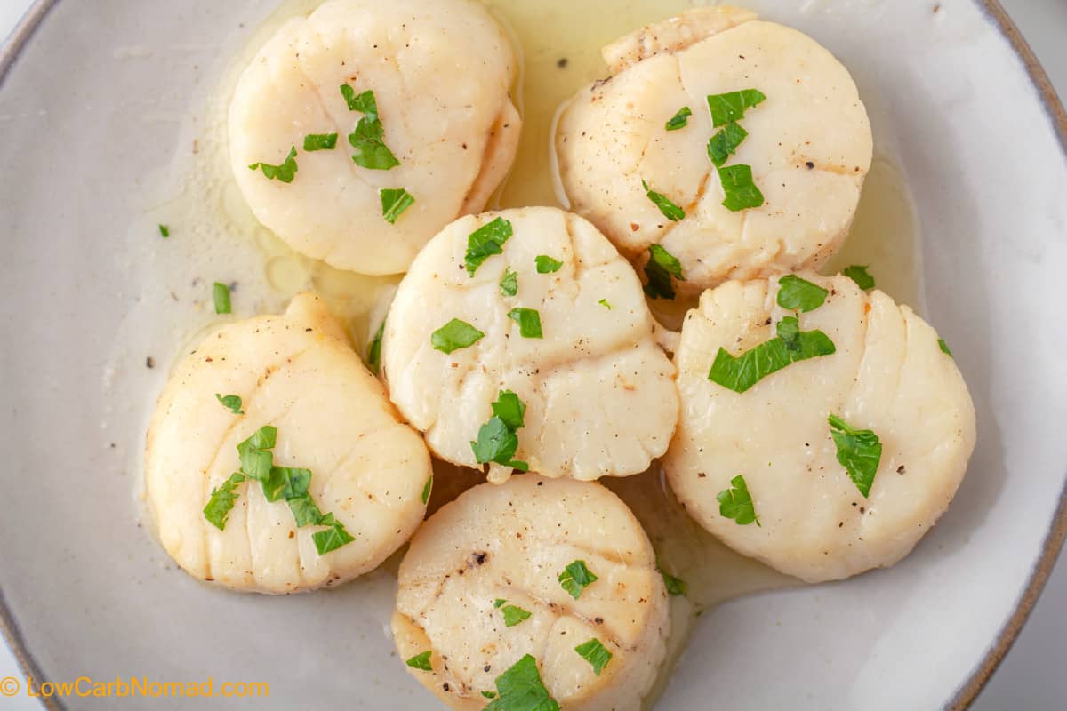 Air Fried Lemon Garlic Scallops • Low Carb Nomad