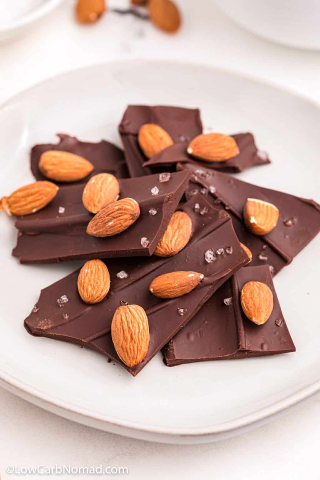 Keto Chocolate Almond Bark • Low Carb Nomad