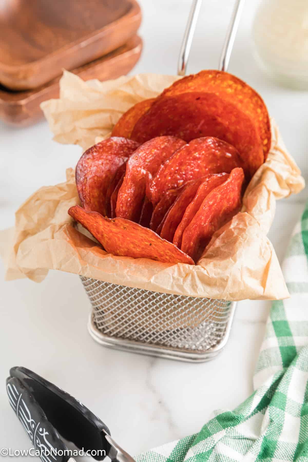 Keto Baked Pepperoni Chips Recipe • Low Carb Nomad