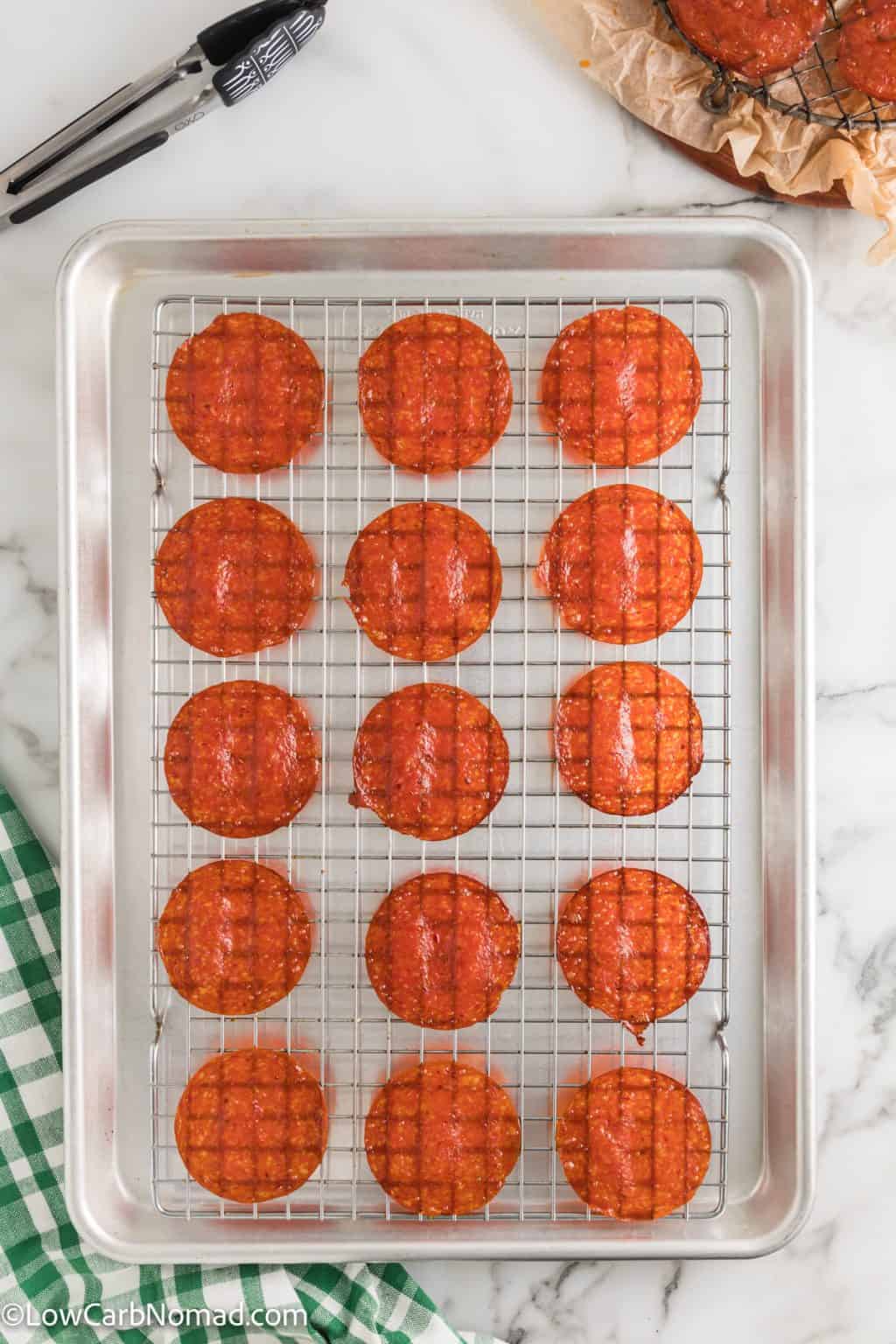 Keto Baked Pepperoni Chips Recipe • Low Carb Nomad