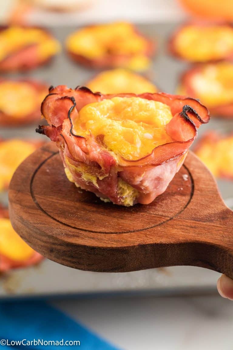 Keto Ham and Cheese Egg Muffin Cups Recipe • Low Carb Nomad