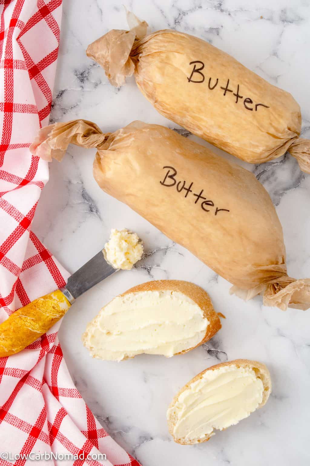 Homemade Keto Butter made with a Stand Mixer