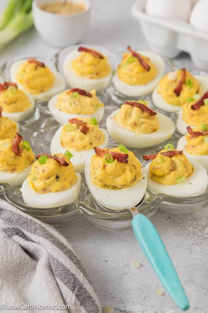 Bacon Deviled Eggs Recipe (Keto/Low Carb) • Low Carb Nomad